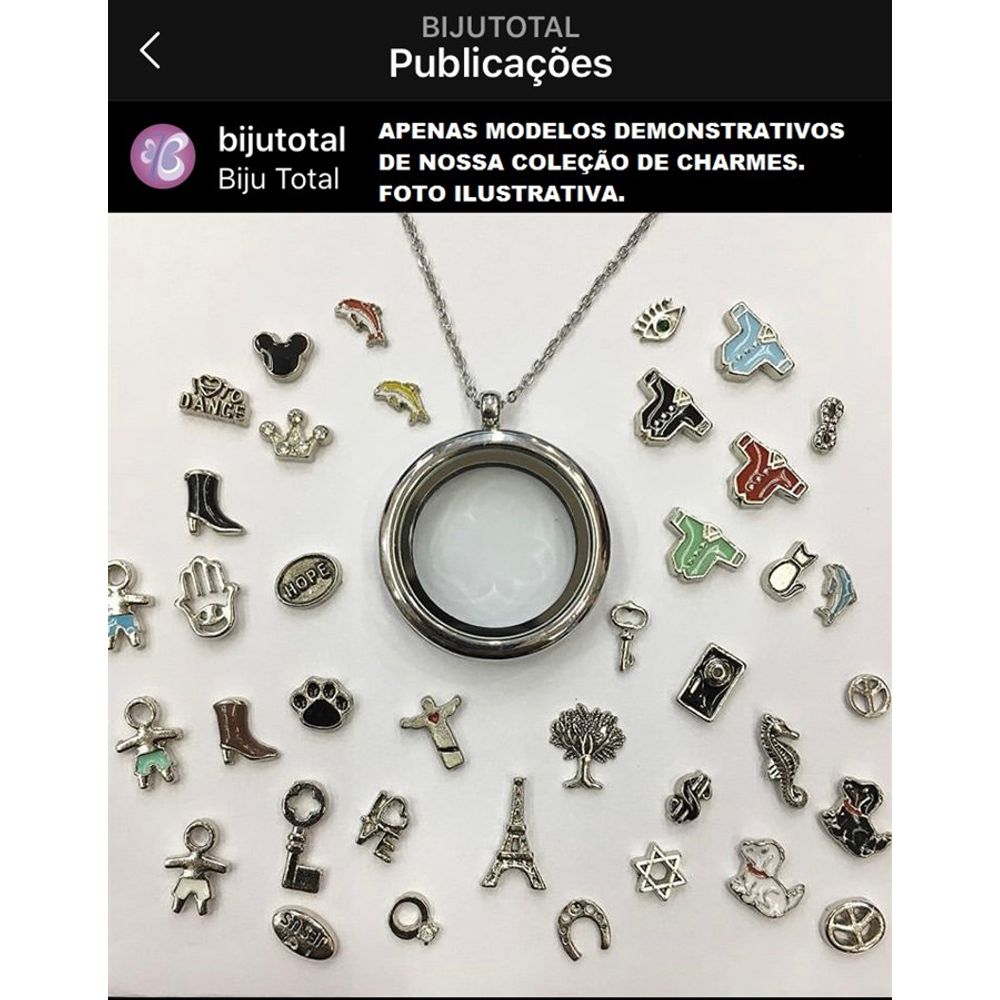 CHARME PARA CÁPSULA RELICÁRIO CHAVE BIG - PANDORA|LIFE | Biju Total ...