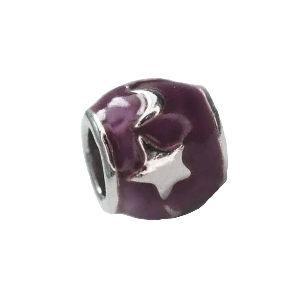 BERLOQUE SEPARADOR BANHADO A PRATA LUA E ESTRELA ROXO - BIJUTOTAL ...