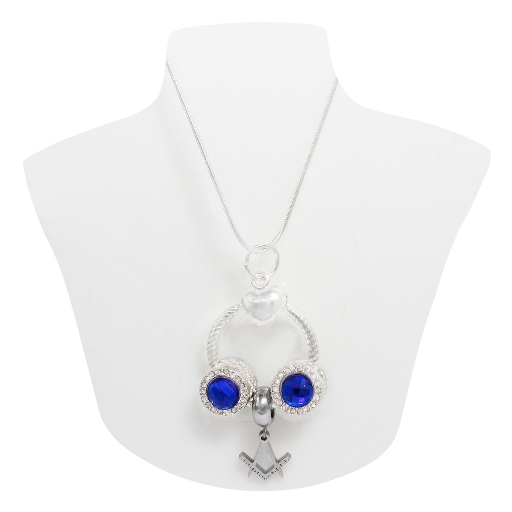 COLAR PENDENTE ESTILO PANDORA COM 2 BERLOQUES BANHADOS A PRATA E 1 ...