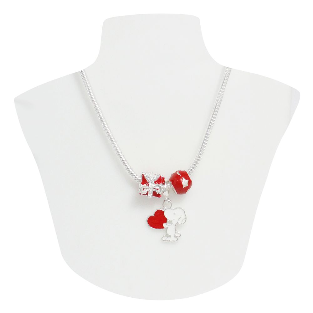 COLAR PANDORA COM 3 BERLOQUES - INSPIRAÇÃO SNOOPY - BIJUTOTAL ...