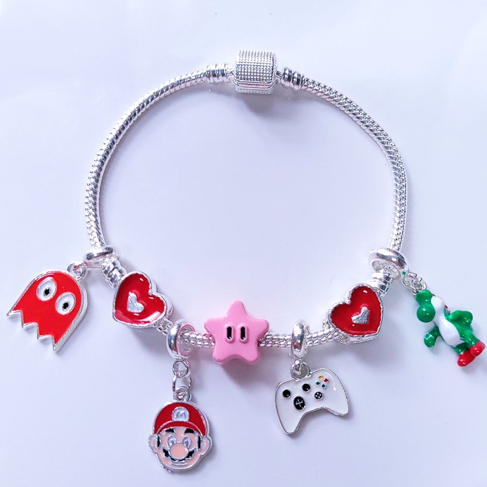 PANDORA INSPIRAÇÃO SUPER MARIO BROS. - PULSEIRA COMPLETA COM 7 ...